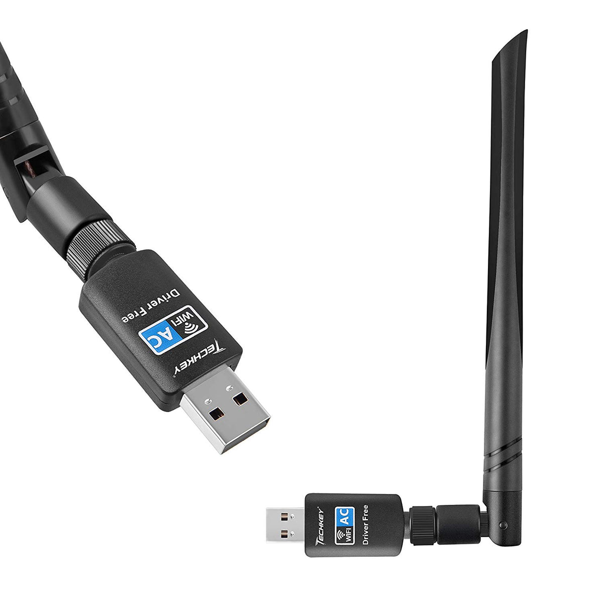 WiFi Adapter 600mbps，Techkey Wireless USB Adapter Dual Band 2.42GHz/5 ...